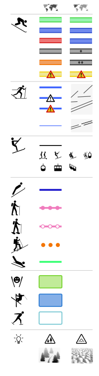 Opensnowmap improved rendering